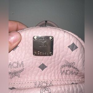 MCM | Bags | Authentic Mcm Mini Pink Backpack | Poshmark